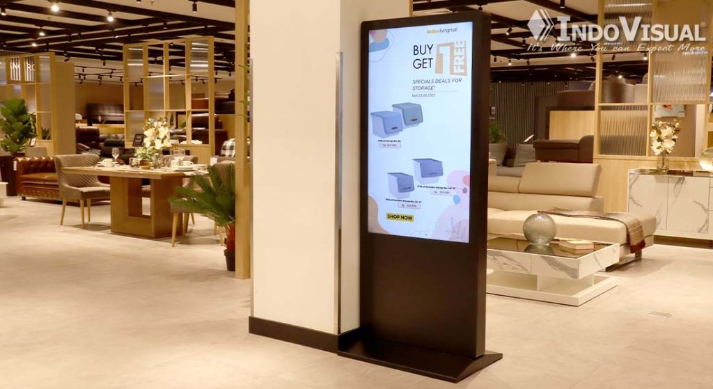Digital Signage Standing Portrait Display di Index Living Mall Sogo ...